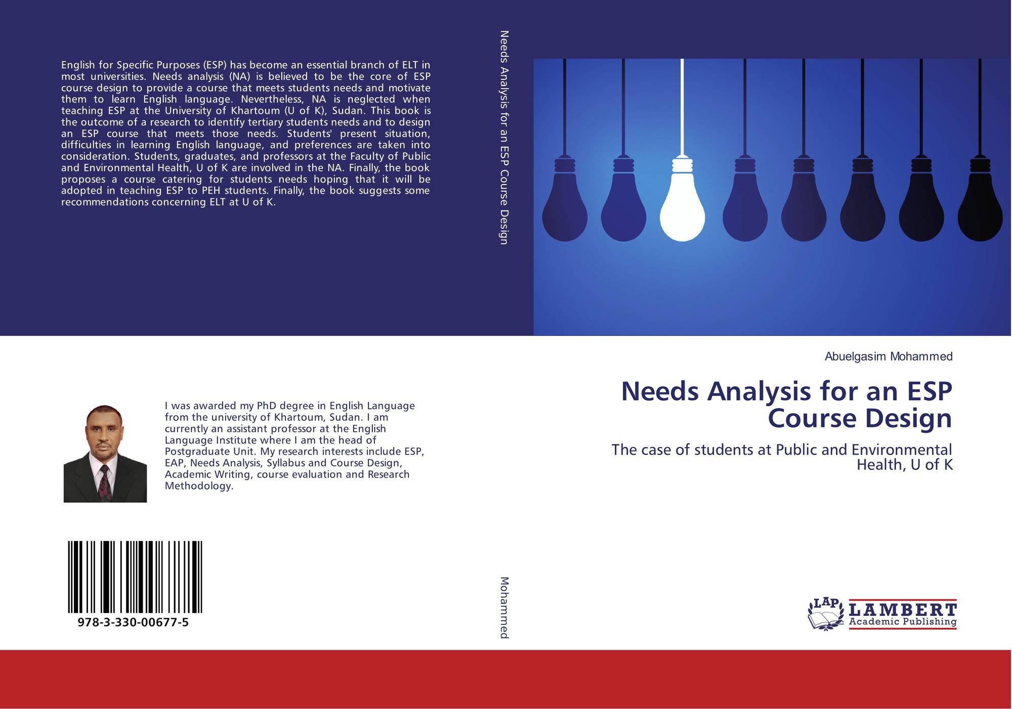 Needs Analysis For An ESP Course Design 978 3 330 00677 5 3330006773 