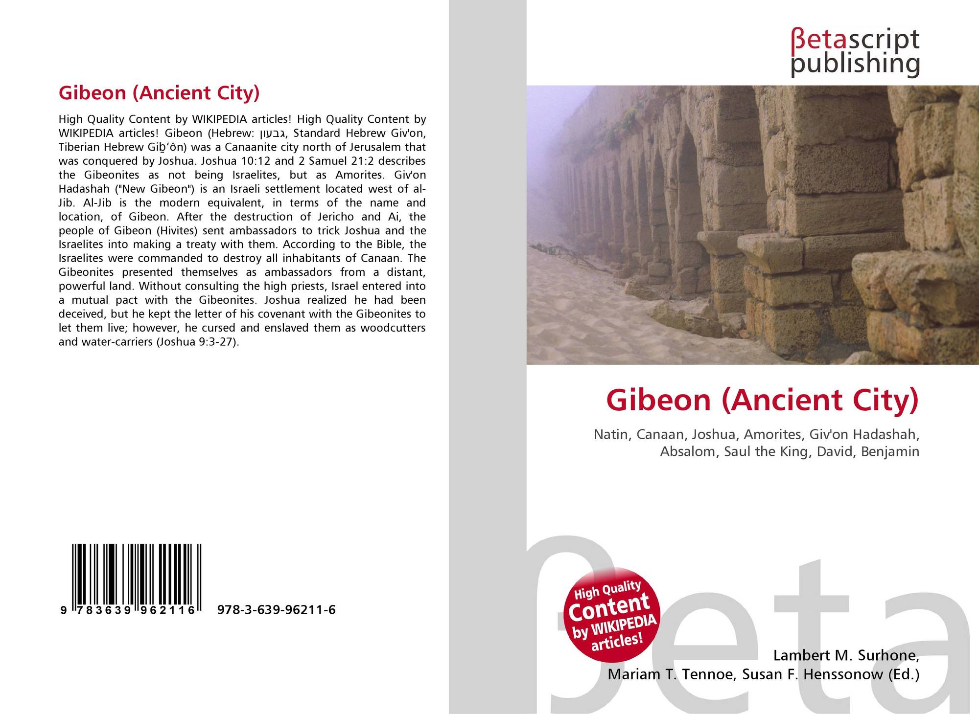 Gibeon (Ancient City), 978-3-639-96211-6, 3639962117 ,9783639962116