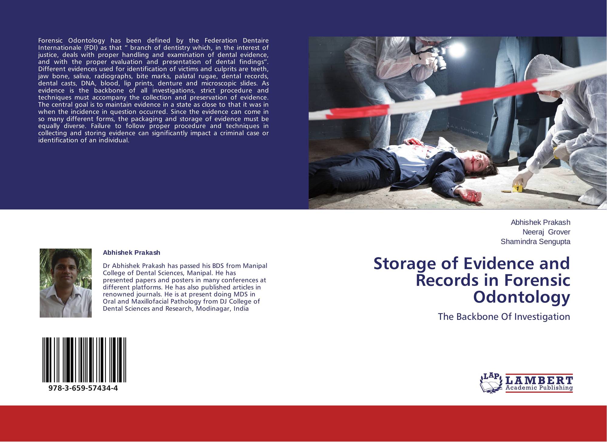 Storage of Evidence and Records in Forensic Odontology, 978-3-659-57434 ...