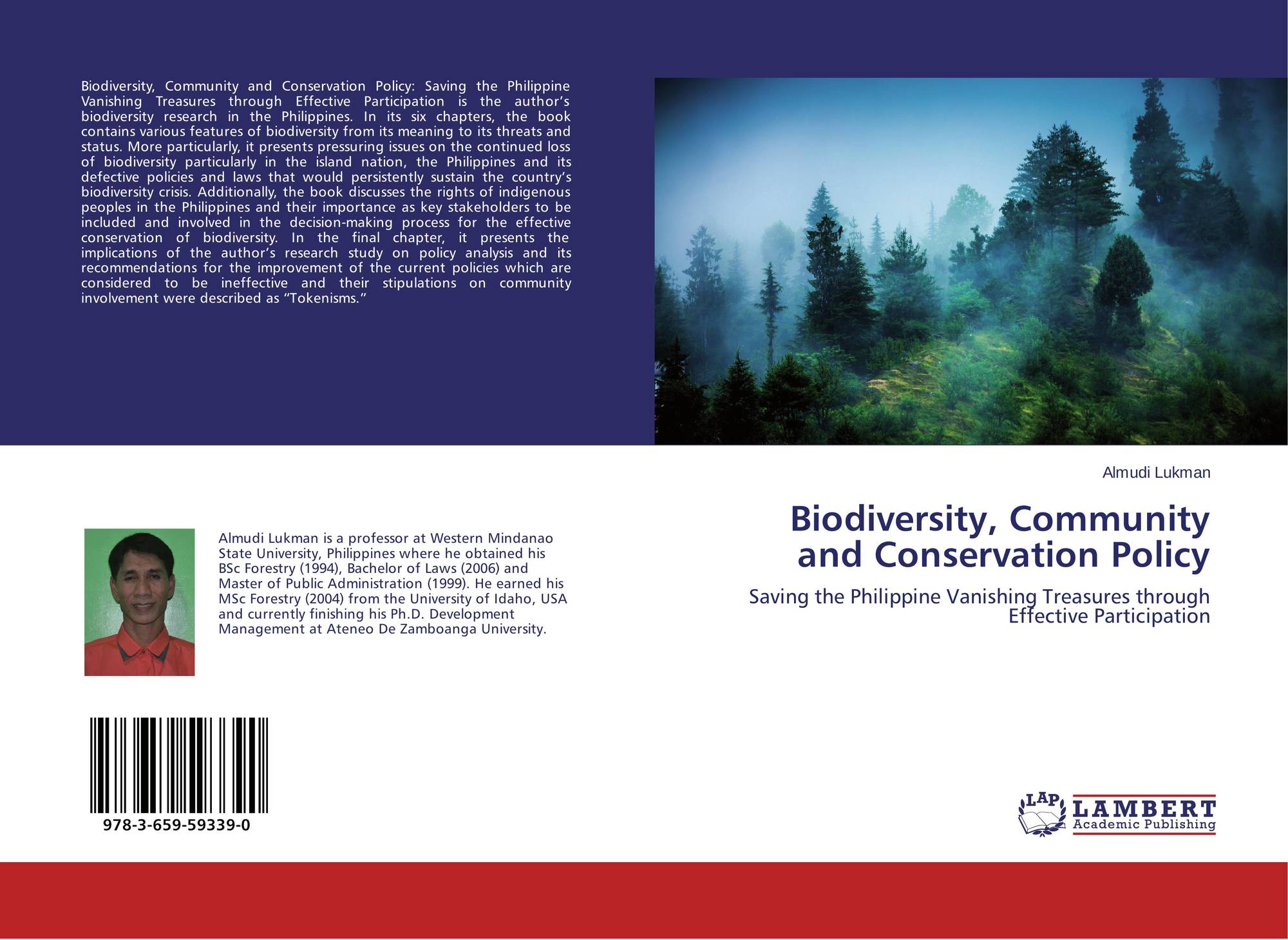 Biodiversity, Community and Conservation Policy, 978-3-659-59339-0 ...