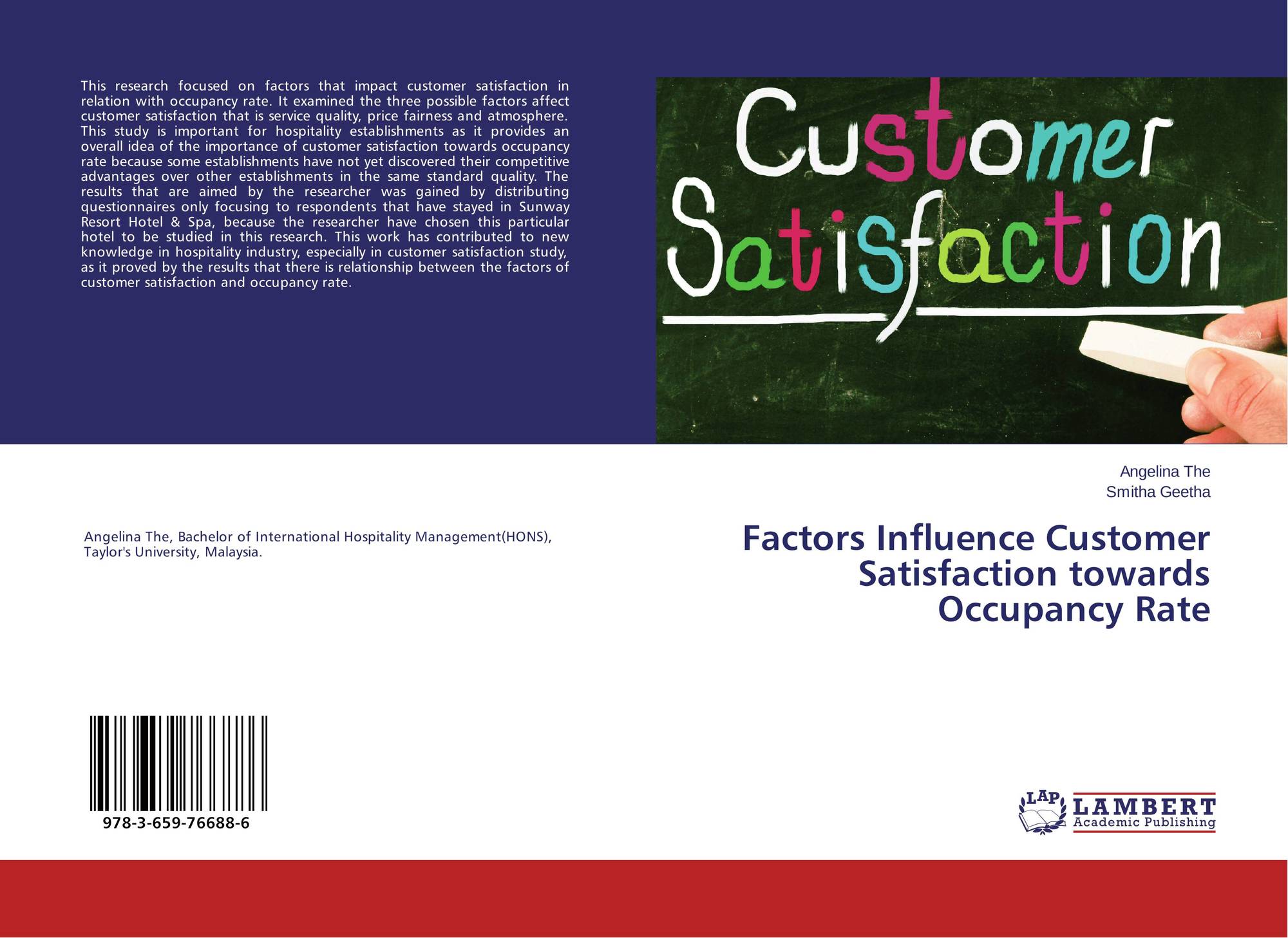 Factors Influence Customer Satisfaction towards Occupancy Rate, 978-3 ... Factors Influence Customer Satisfaction towards Occupancy Rate, 978-3 ...