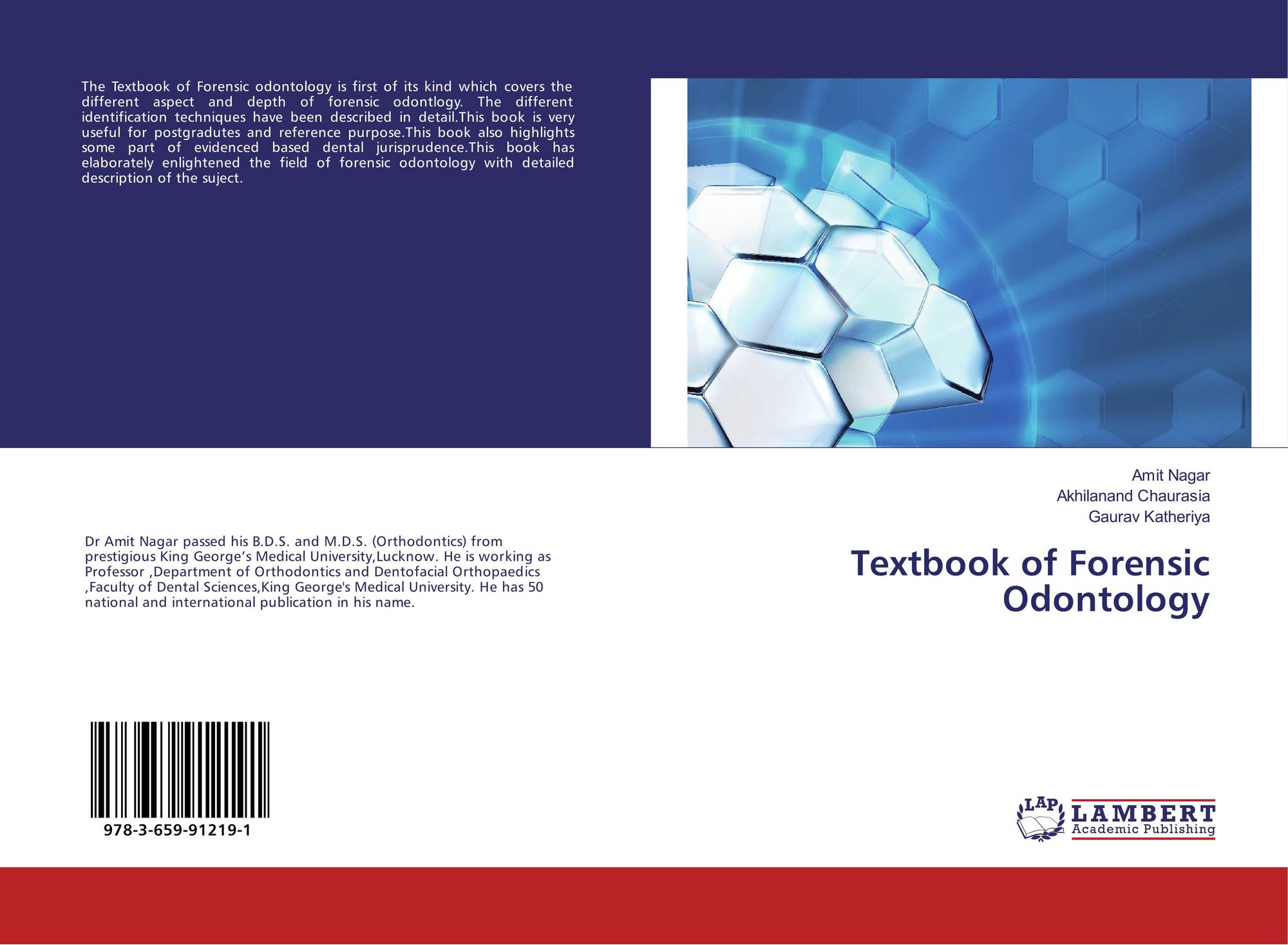 Textbook of Forensic Odontology, 978-3-659-91219-1, 3659912190 ...