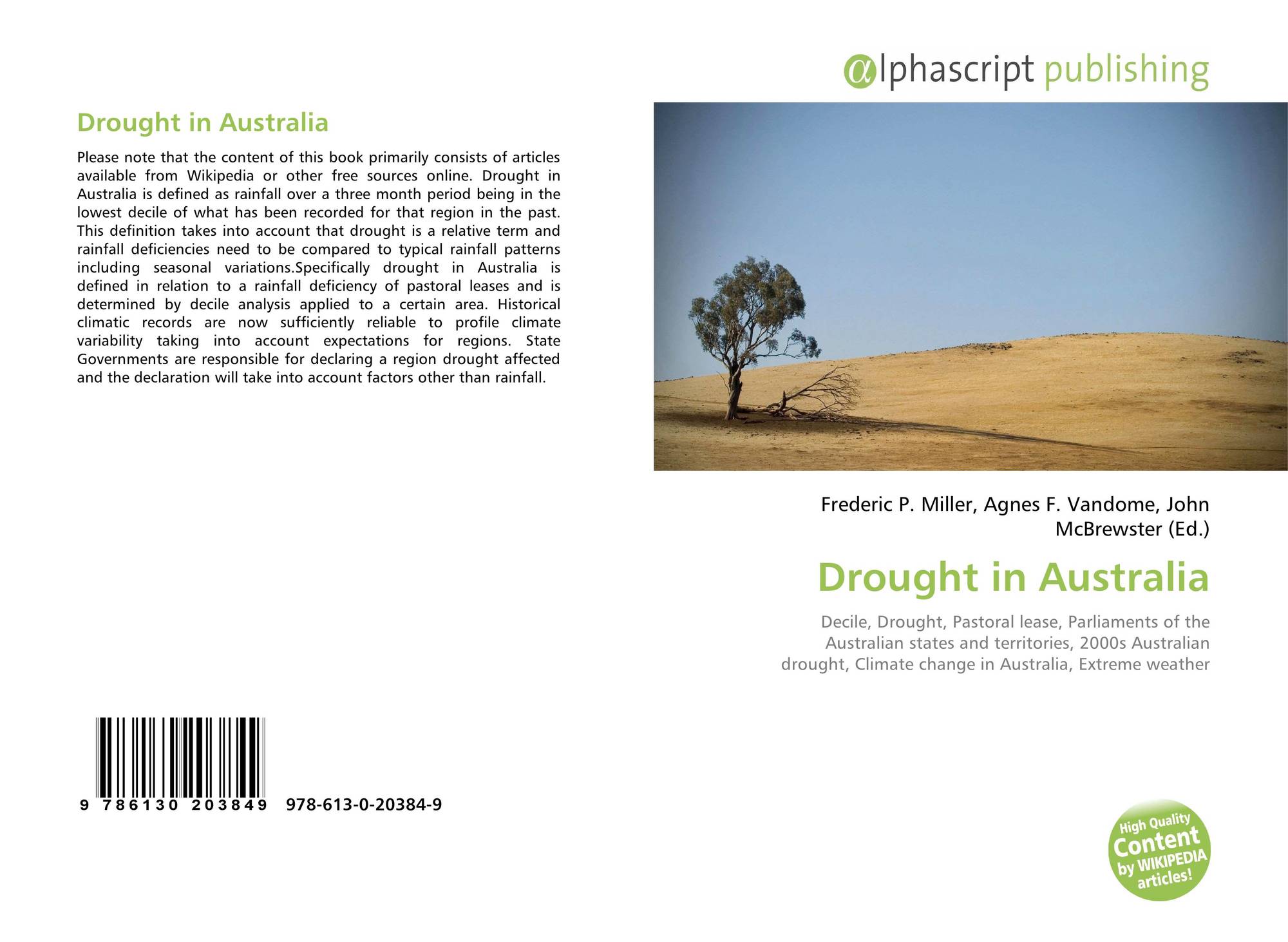 Drought in Australia, 978-613-0-20384-9, 6130203845 ,9786130203849