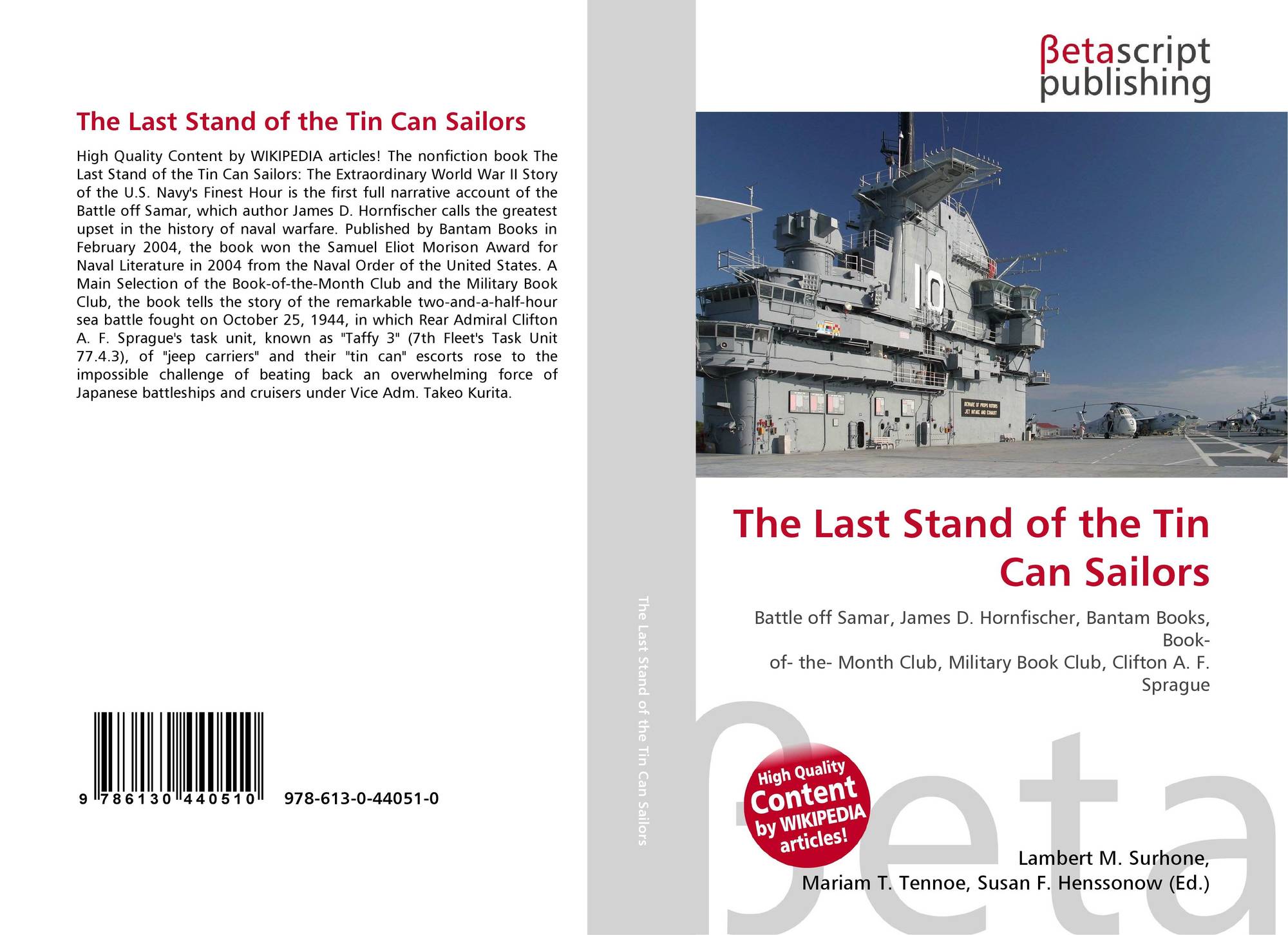 The Last Stand Of The Tin Can Sailors 978 613 0 44051 0 6130440510 9786130440510