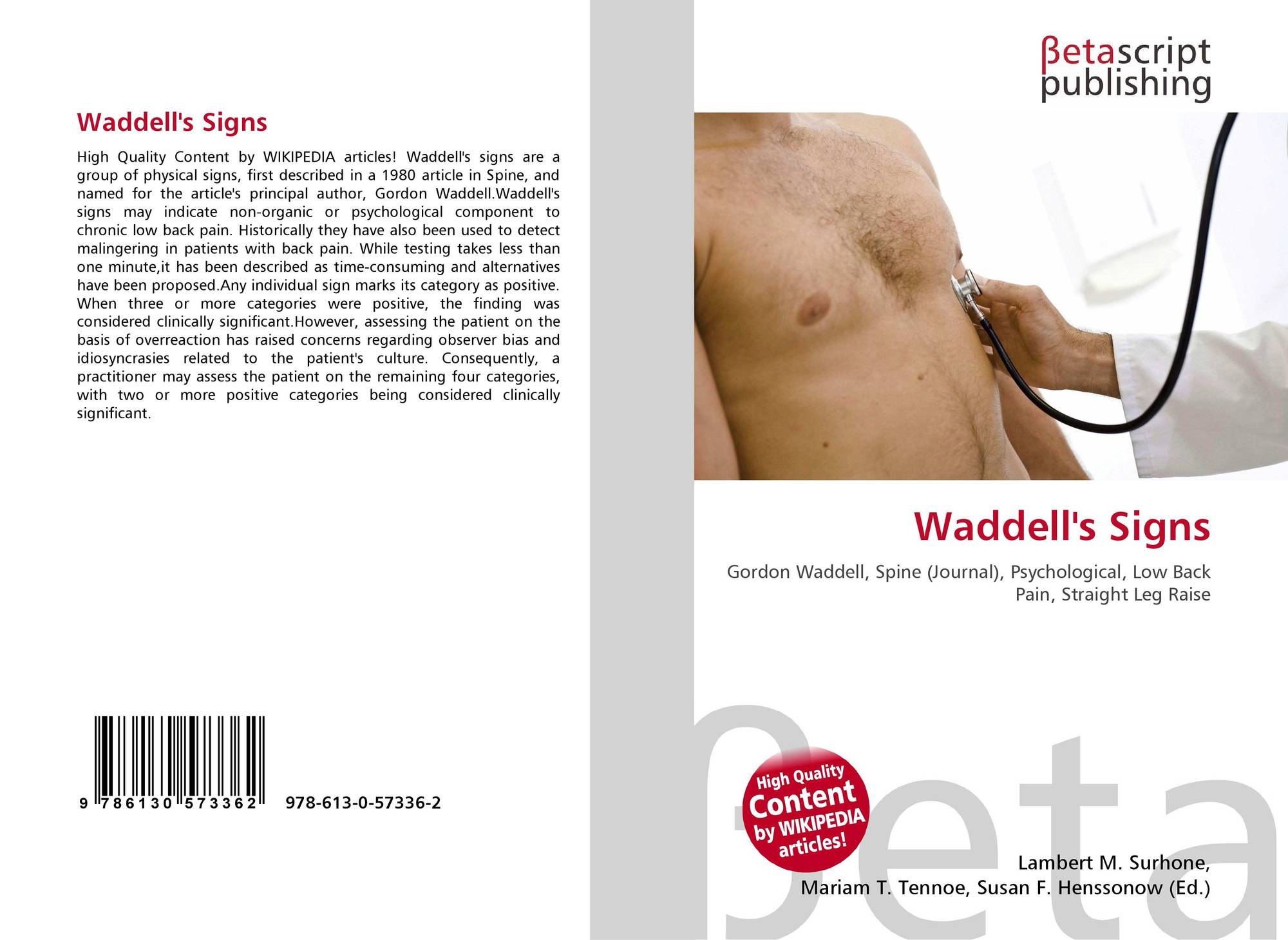 Waddell's Signs, 978-613-0-57336-2, 6130573367 ,9786130573362