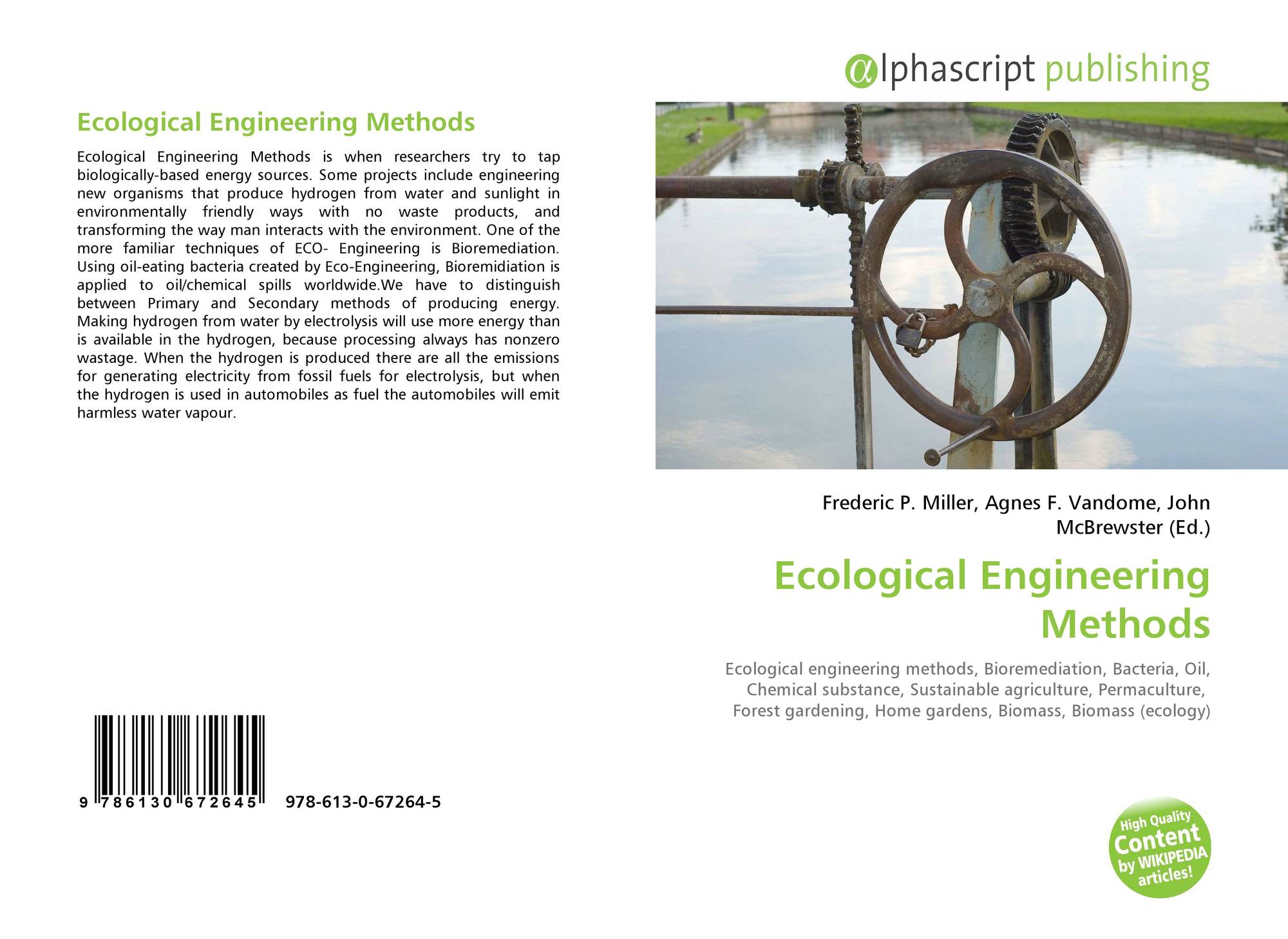 Ecological Engineering Methods, 978-613-0-67264-5, 6130672640 ...