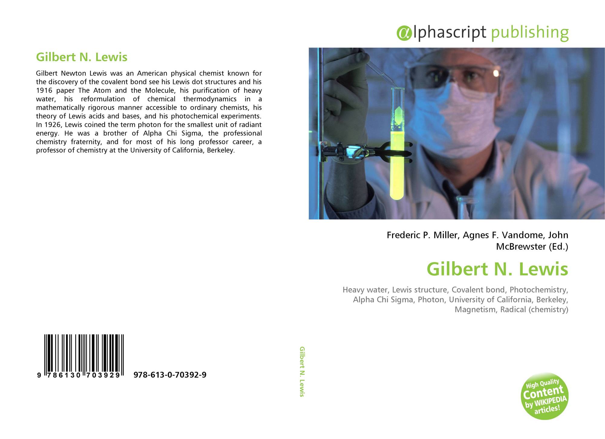 Gilbert N. Lewis, 978-613-0-70392-9, 6130703929 ,9786130703929