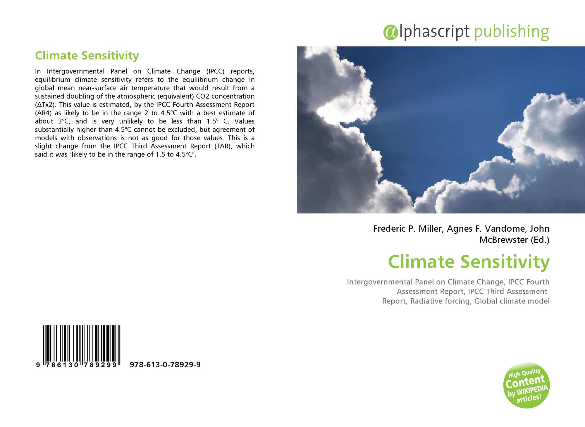 Climate Sensitivity, 978-613-0-78929-9, 6130789297 ,9786130789299