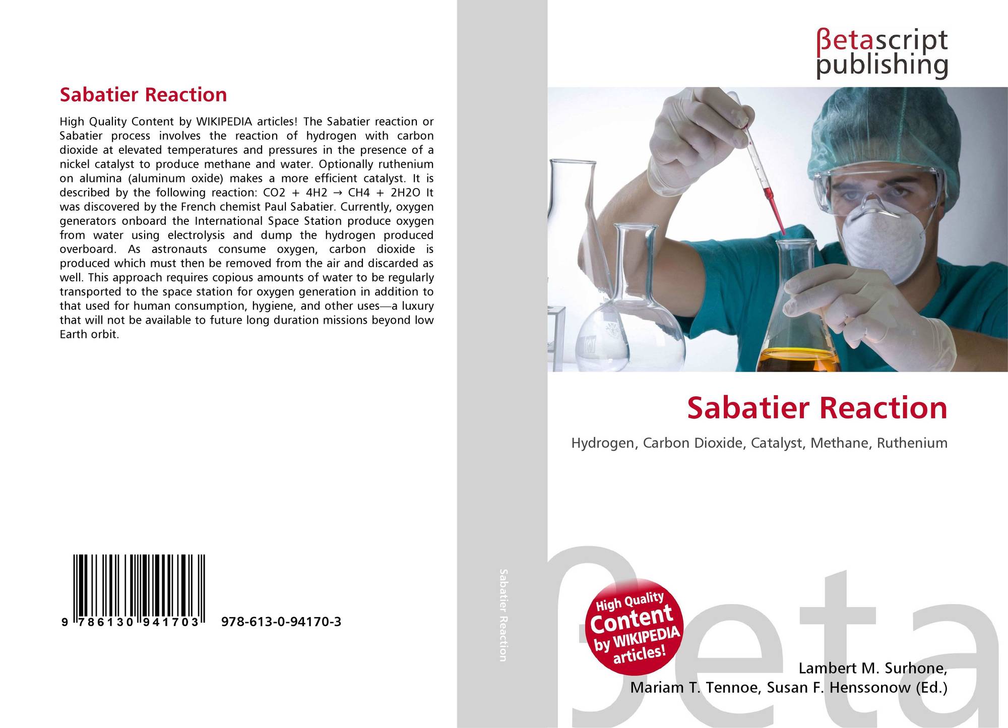 Sabatier Reaction, 978-613-0-94170-3, 6130941706 ,9786130941703