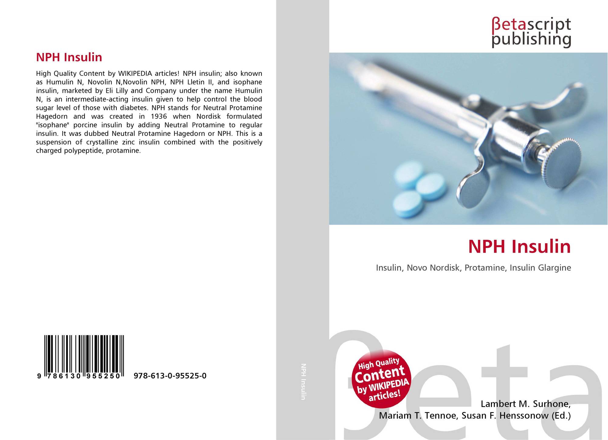 NPH Insulin, 978-613-0-95525-0, 6130955251 ,9786130955250