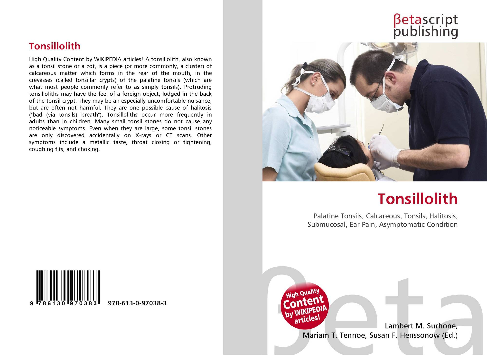 Tonsillolith, 978-613-0-97038-3, 6130970382 ,9786130970383