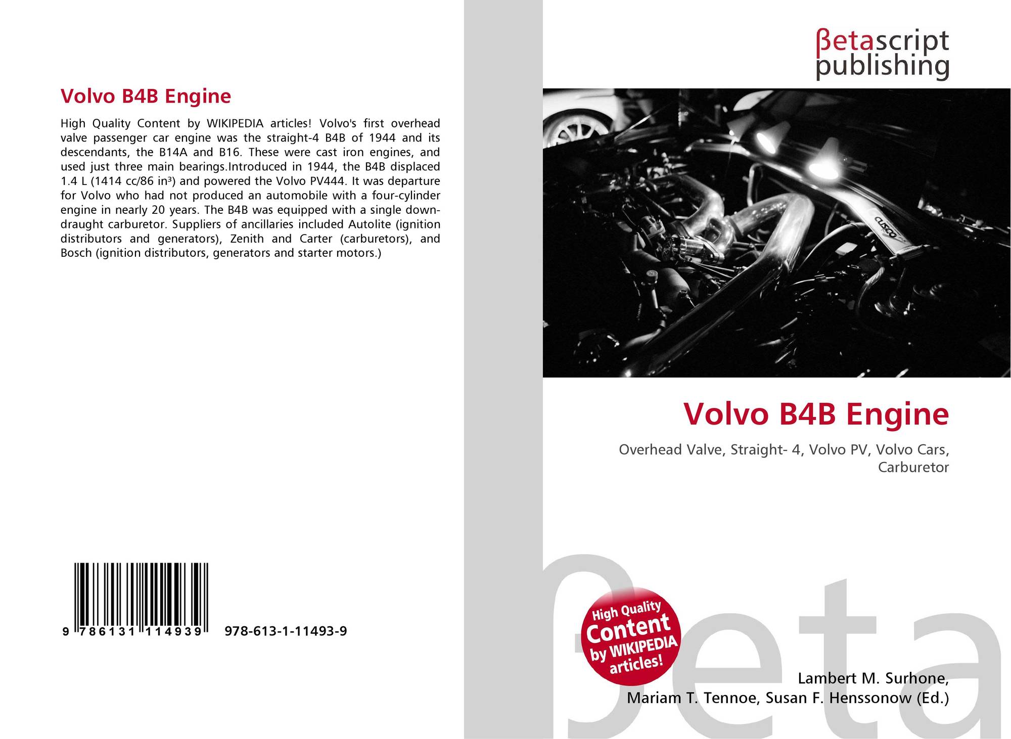 Volvo B4b Engine 978 613 1 11493 9 6131114935 9786131114939