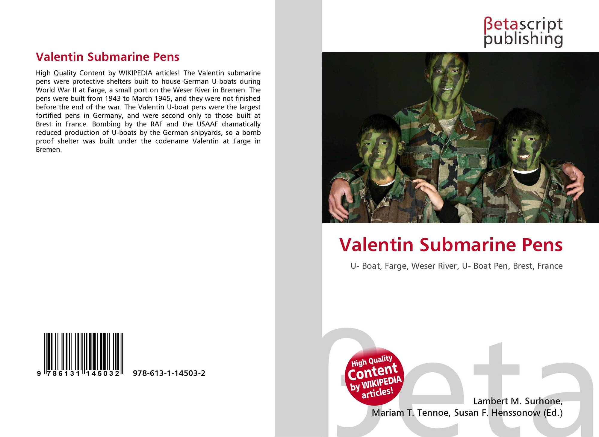 Valentin Submarine Pens, 978-613-1-14503-2, 6131145032 ,9786131145032