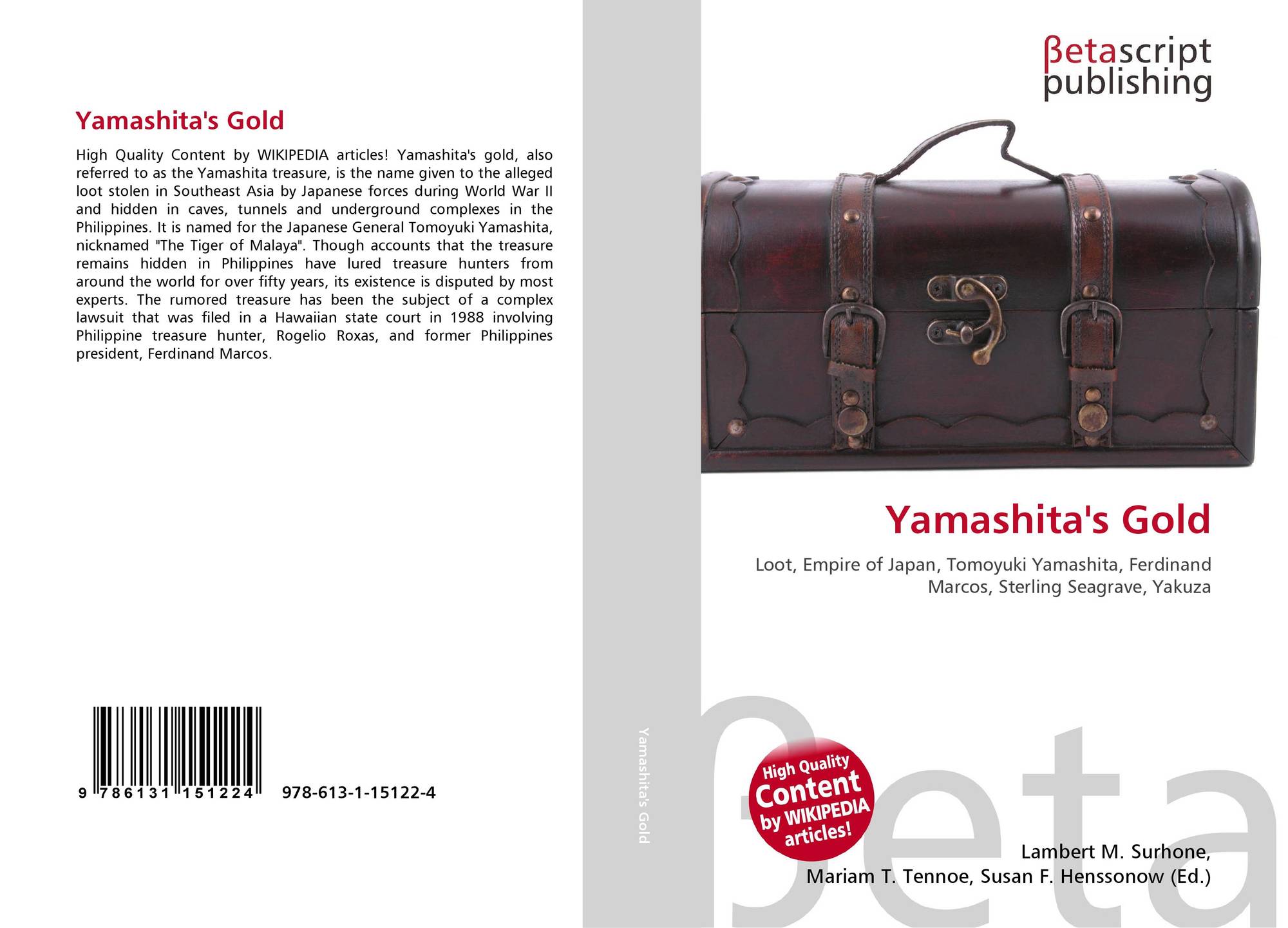 Yamashita's Gold, 978-613-1-15122-4, 6131151229 ,9786131151224