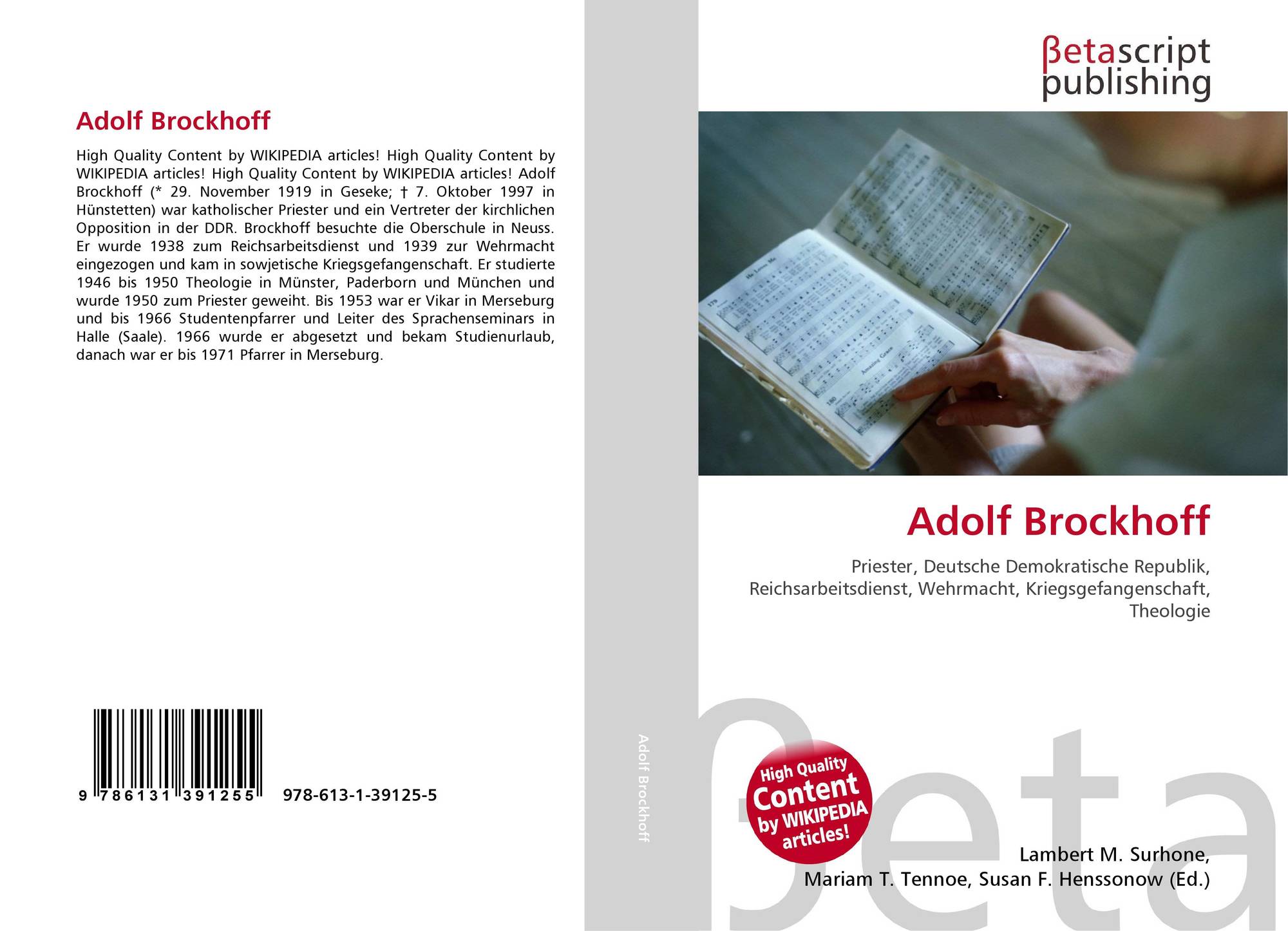 Adolf Brockhoff, 978-613-1-39125-5, 6131391254 ,9786131391255