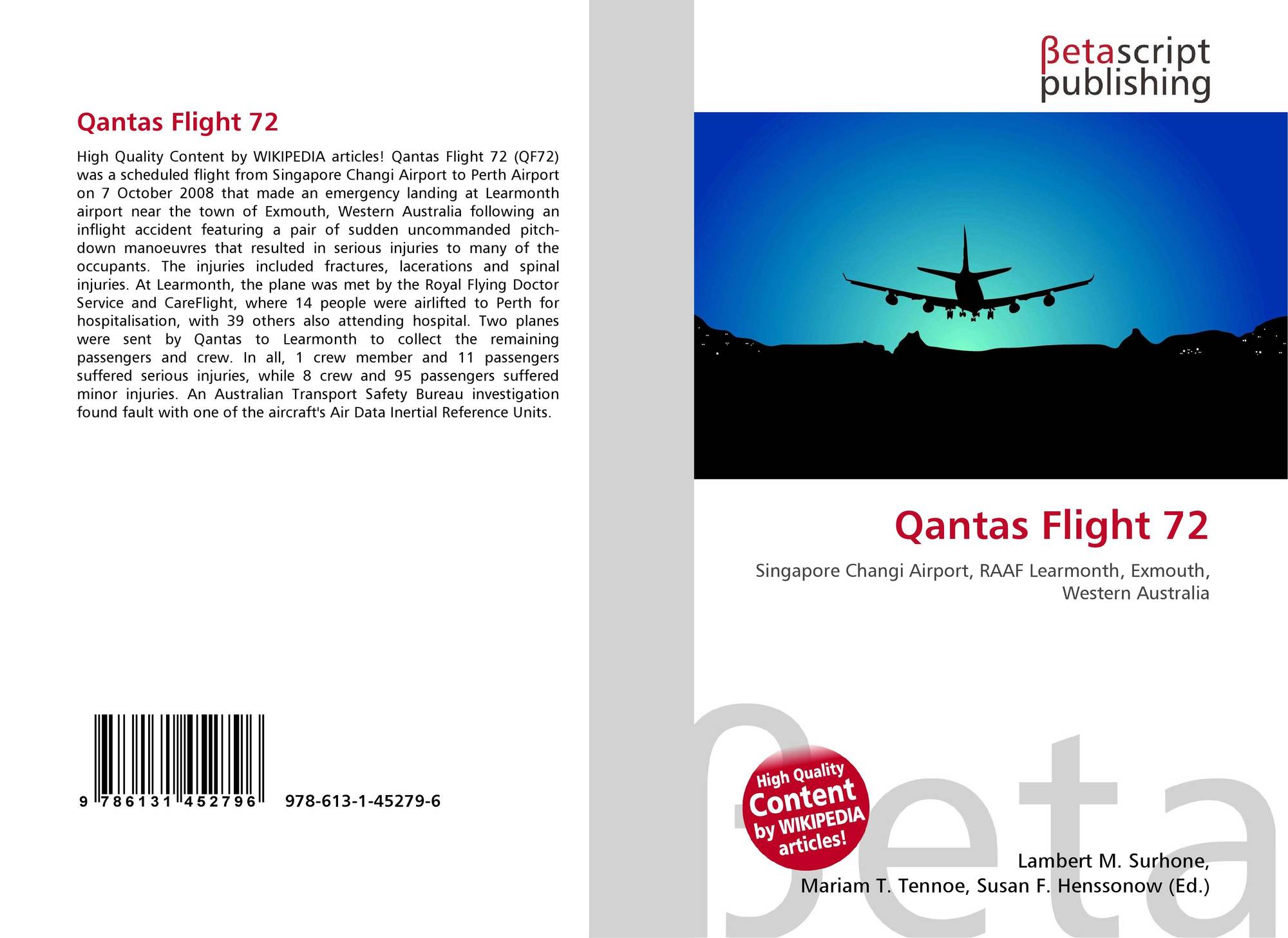 Qantas Flight 72, 978-613-1-45279-6, 6131452792 ,9786131452796