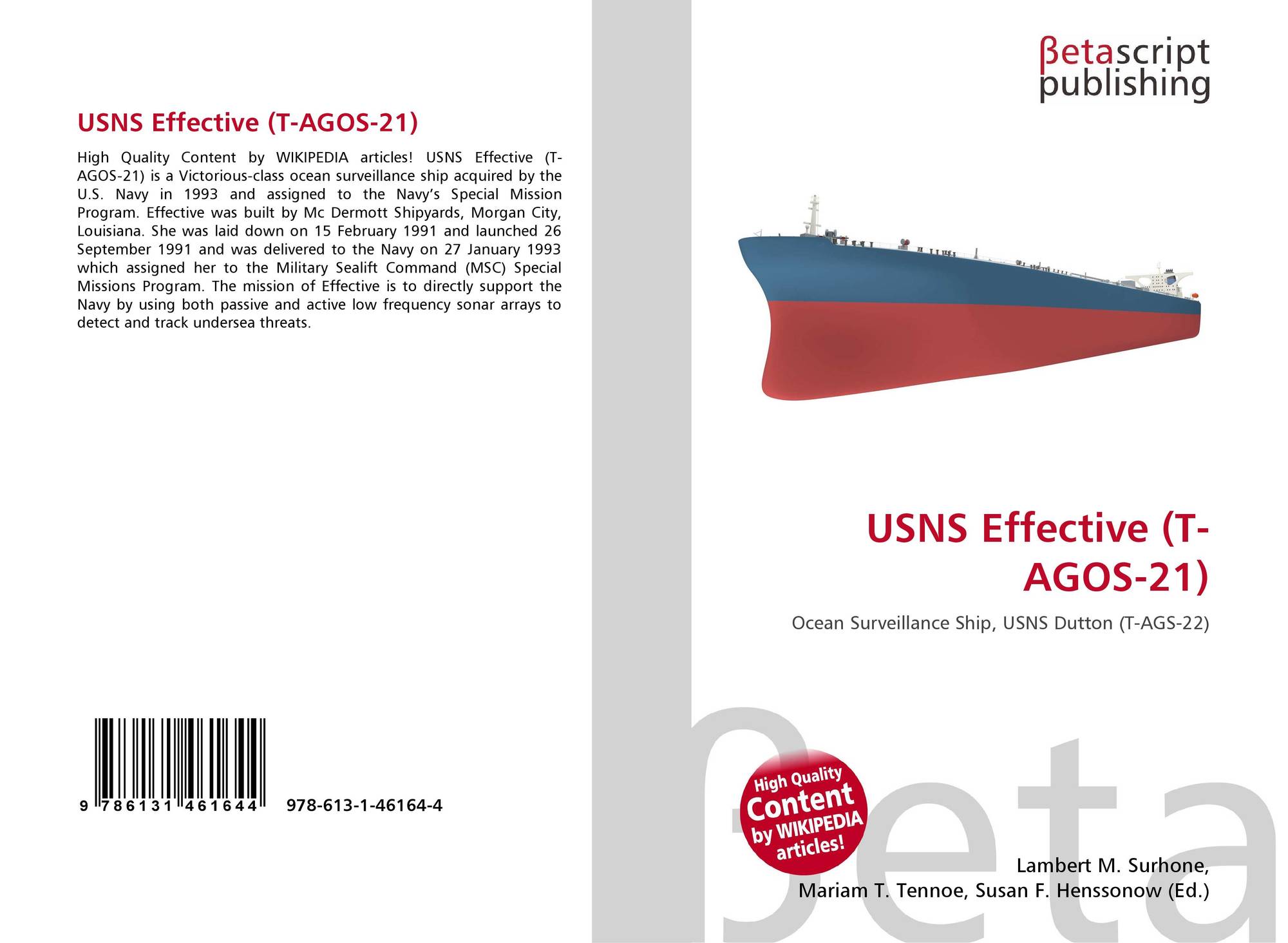 USNS Effective (T-AGOS-21), 978-613-1-46164-4, 6131461643 ,9786131461644