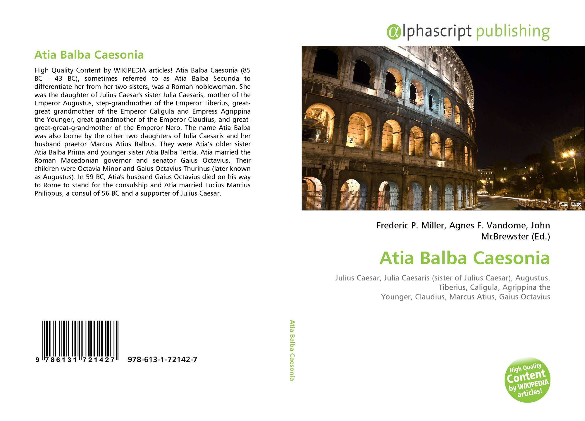 Atia Balba Caesonia, 978-613-1-72142-7, 6131721424 ,9786131721427