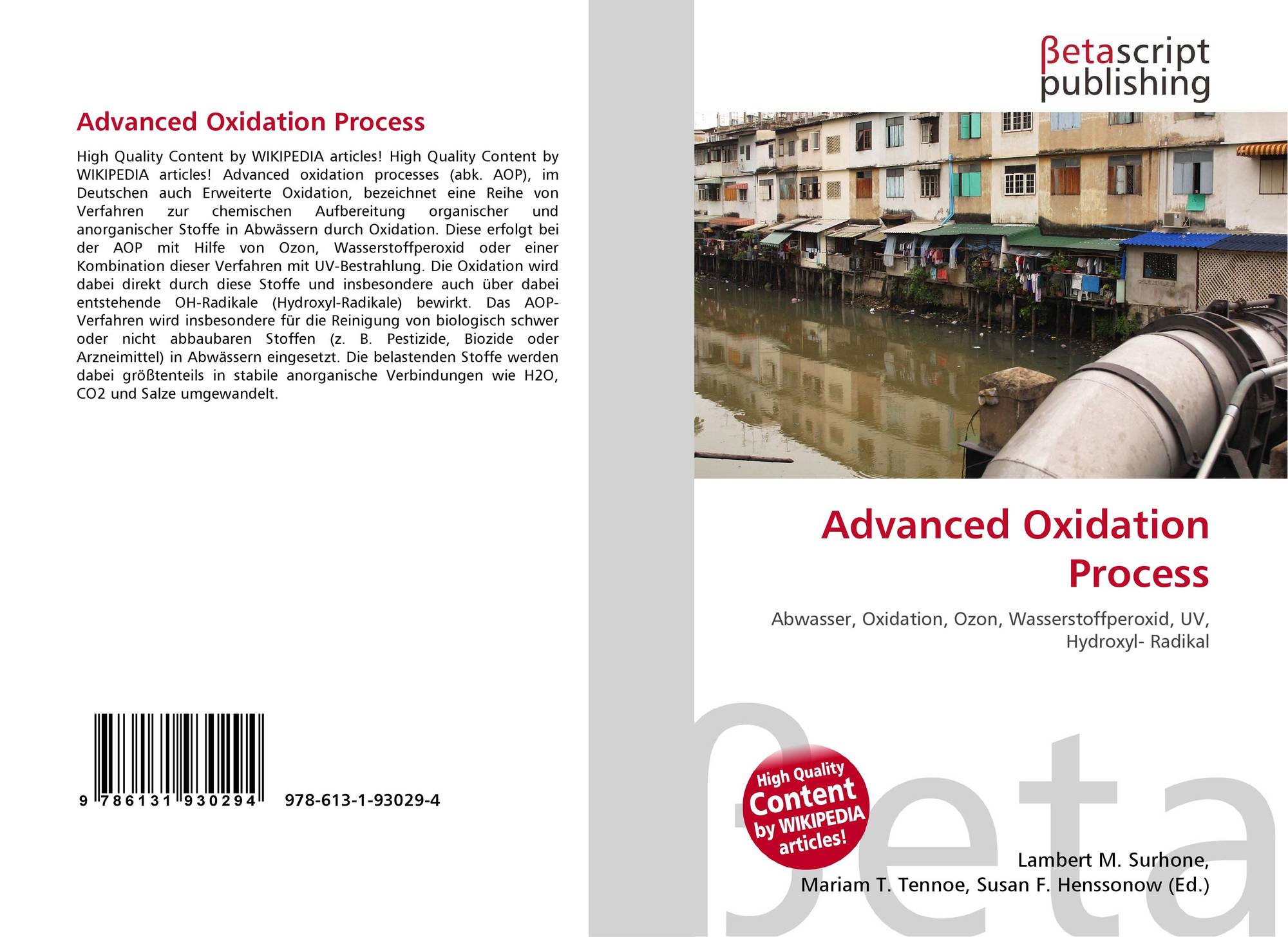 Advanced Oxidation Process, 978-613-1-93029-4, 6131930295 ,9786131930294