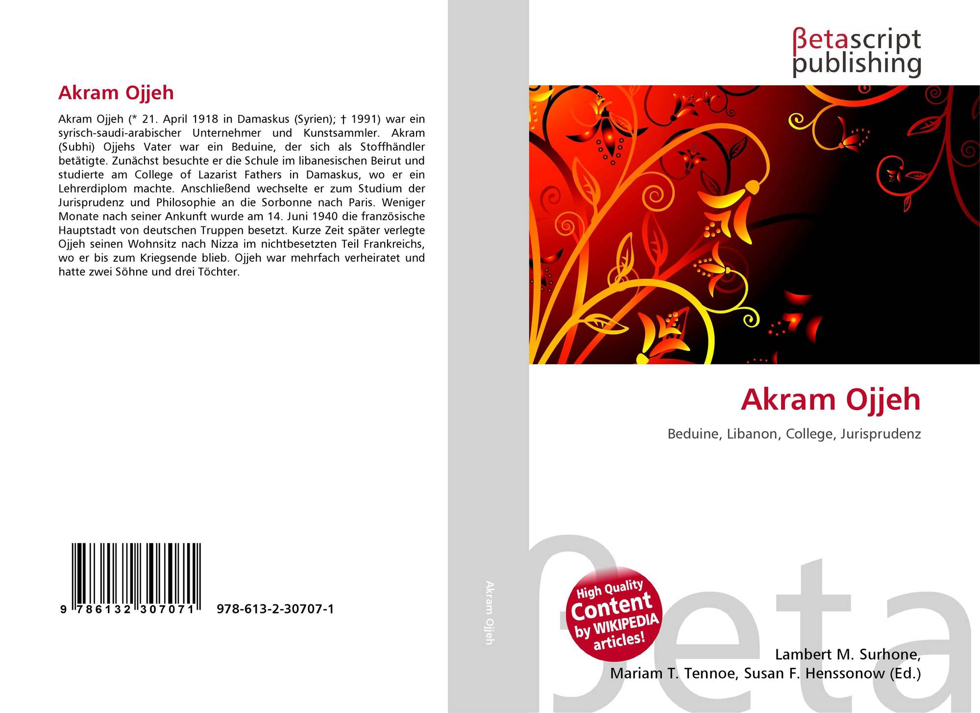 Akram Ojjeh, 978-613-2-30707-1, 6132307079 ,9786132307071