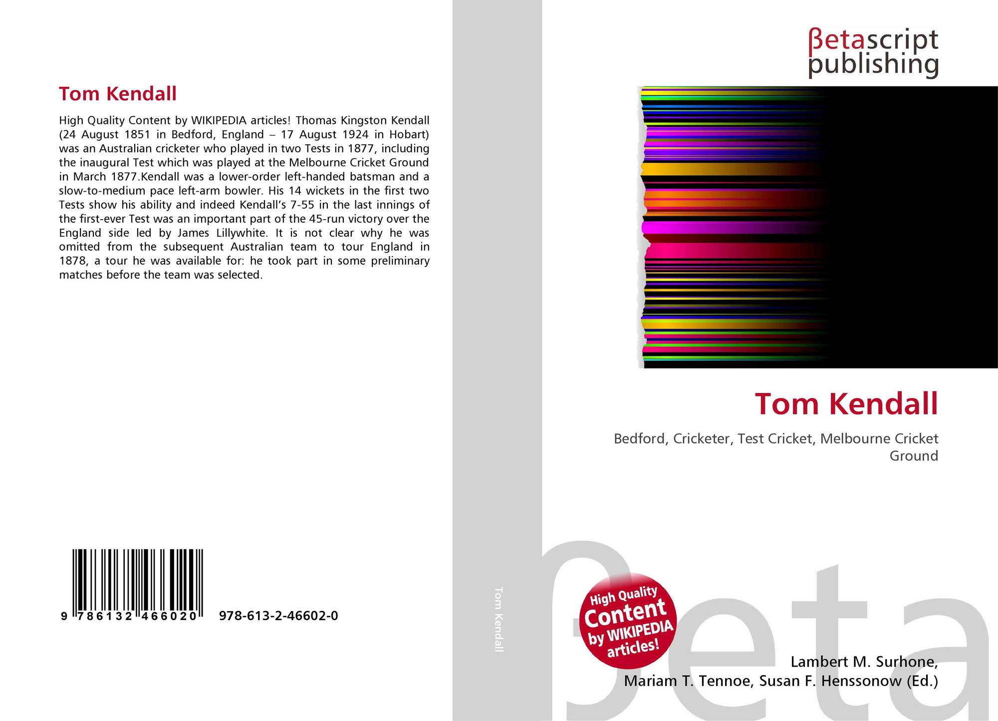 Tom Kendall, 978-613-2-46602-0, 6132466029 ,9786132466020