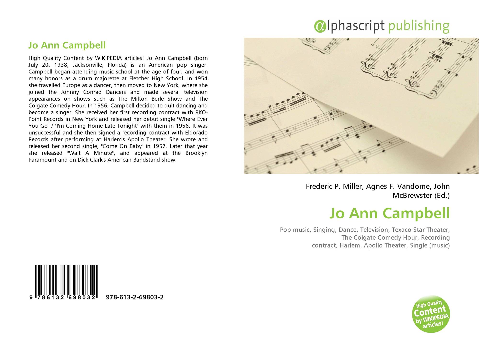 Jo Ann Campbell, 978-613-2-69803-2, 6132698035 ,9786132698032