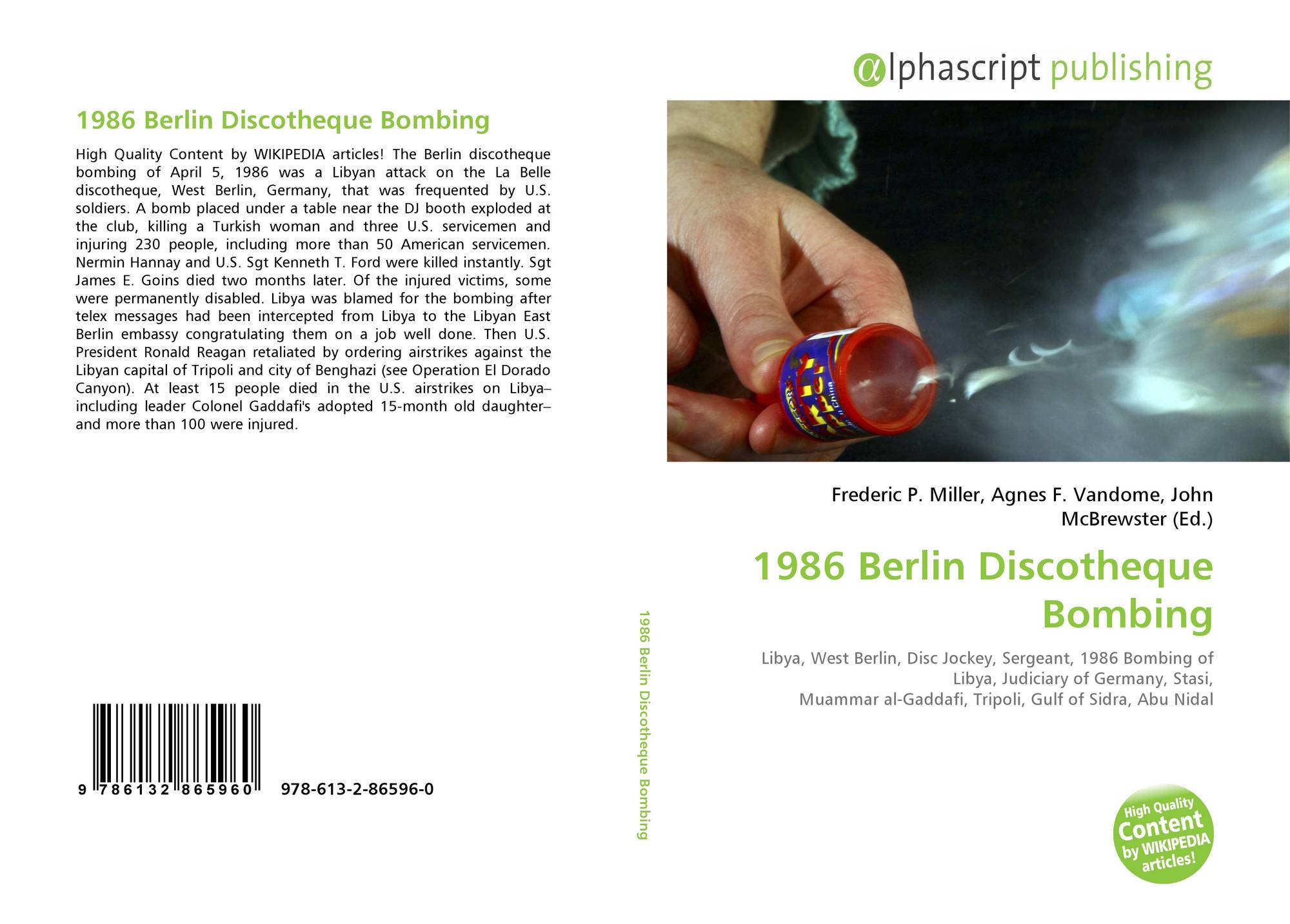 1986 Berlin Discotheque Bombing, 978-613-2-86596-0, 6132865969 ...