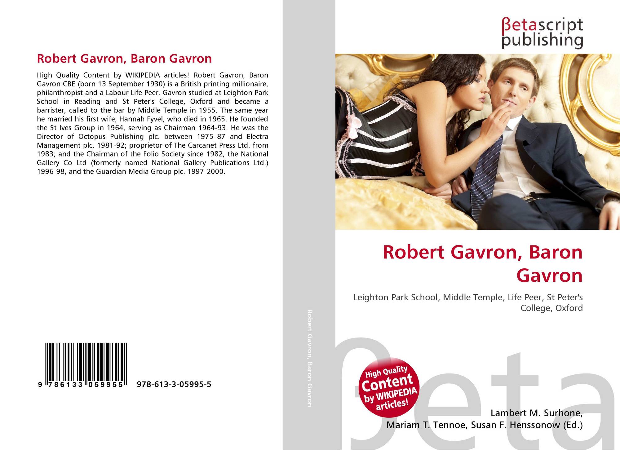 Robert Gavron, Baron Gavron - Alchetron, the free social encyclopedia