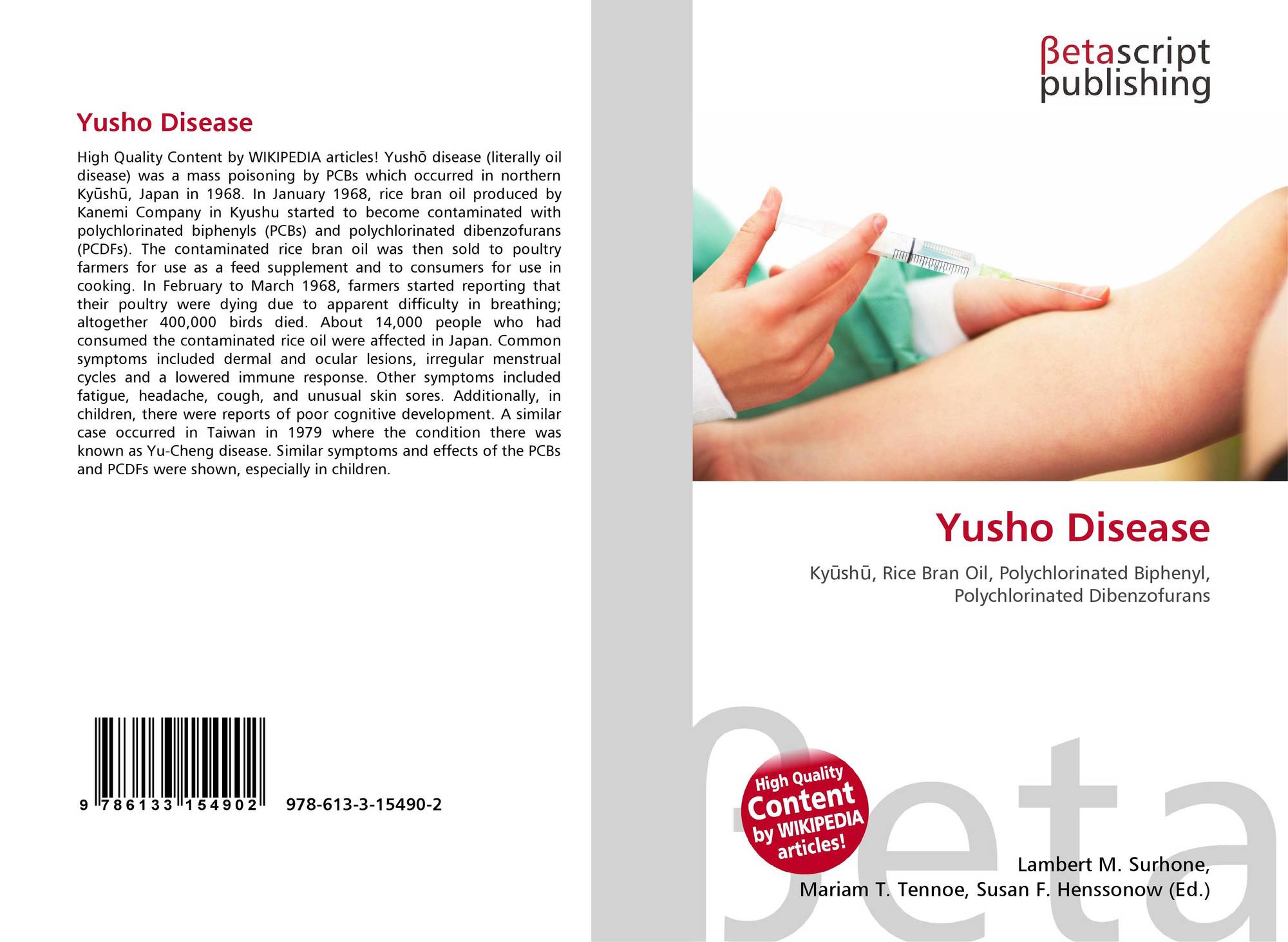 Yusho Disease, 978-613-3-15490-2, 613315490X ,9786133154902