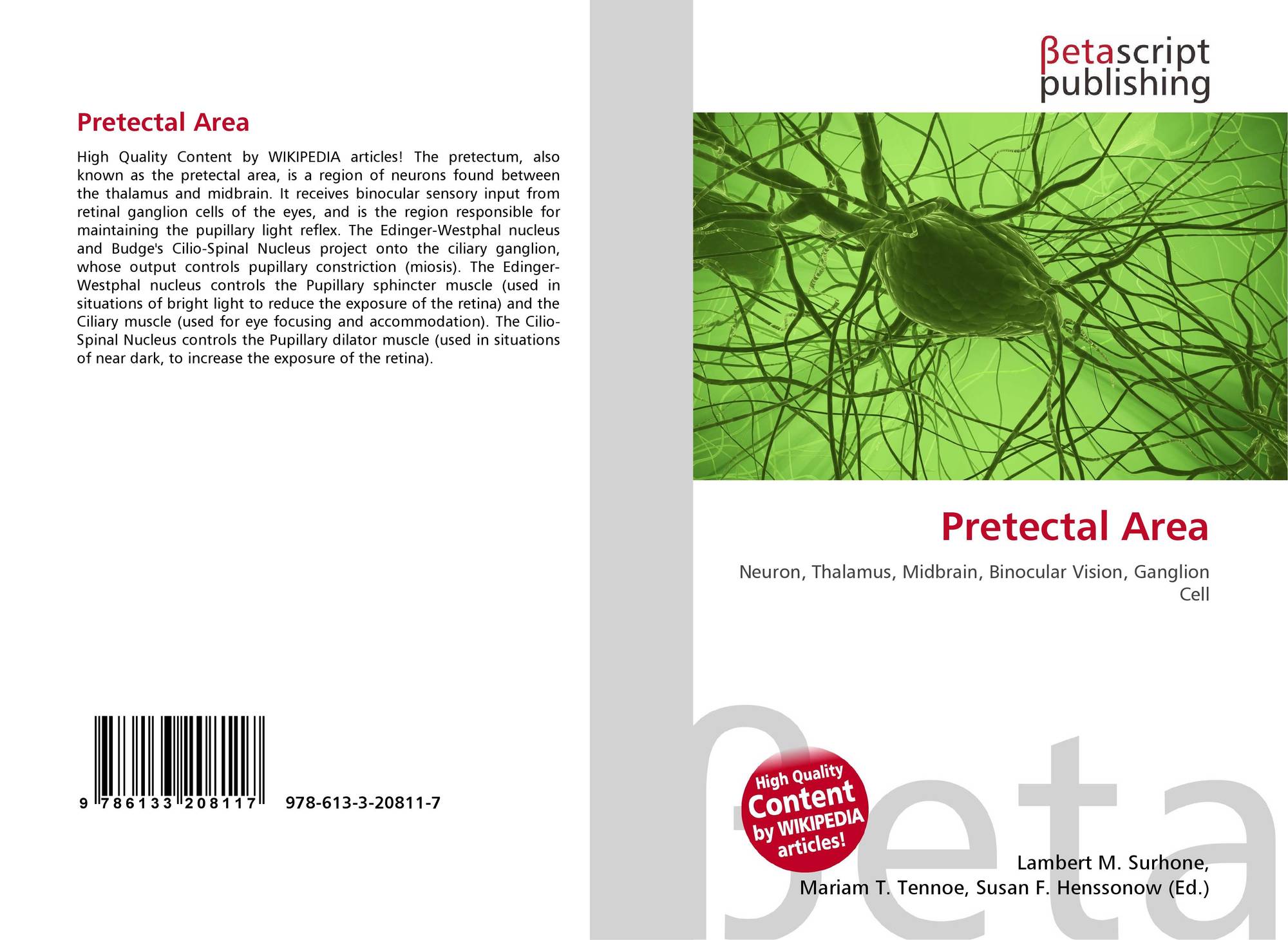 Pretectal Area, 978-613-3-20811-7, 6133208112 ,9786133208117