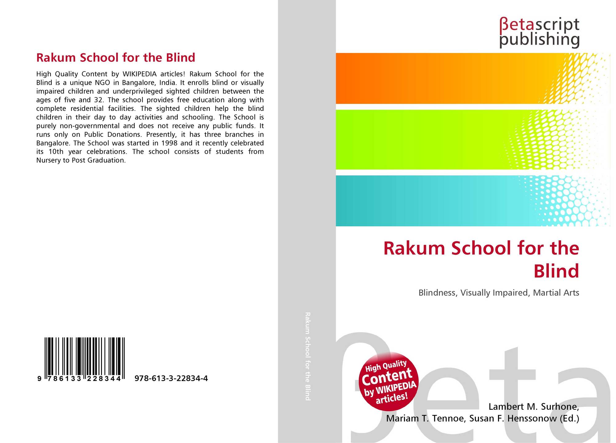 Rakum School for the Blind, 978-613-3-22834-4, 6133228342 ,9786133228344