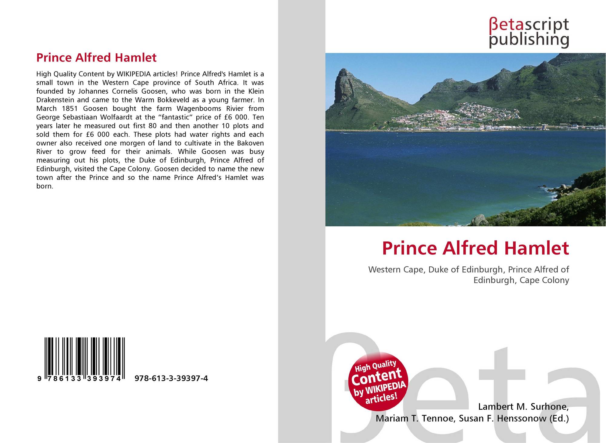 Prince Alfred Hamlet, 978-613-3-39397-4, 6133393971 ,9786133393974