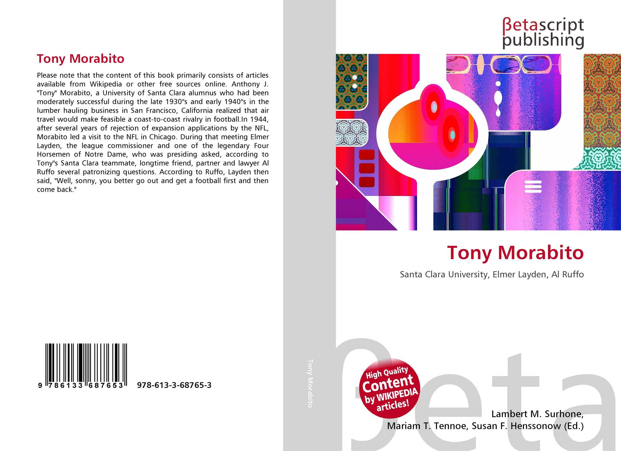 Tony Morabito, 978-613-3-68765-3, 6133687657 ,9786133687653