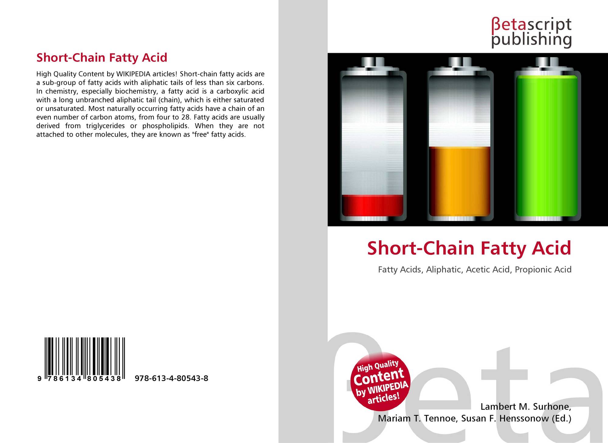 Short-Chain Fatty Acid, 978-613-4-80543-8, 6134805432 ,9786134805438