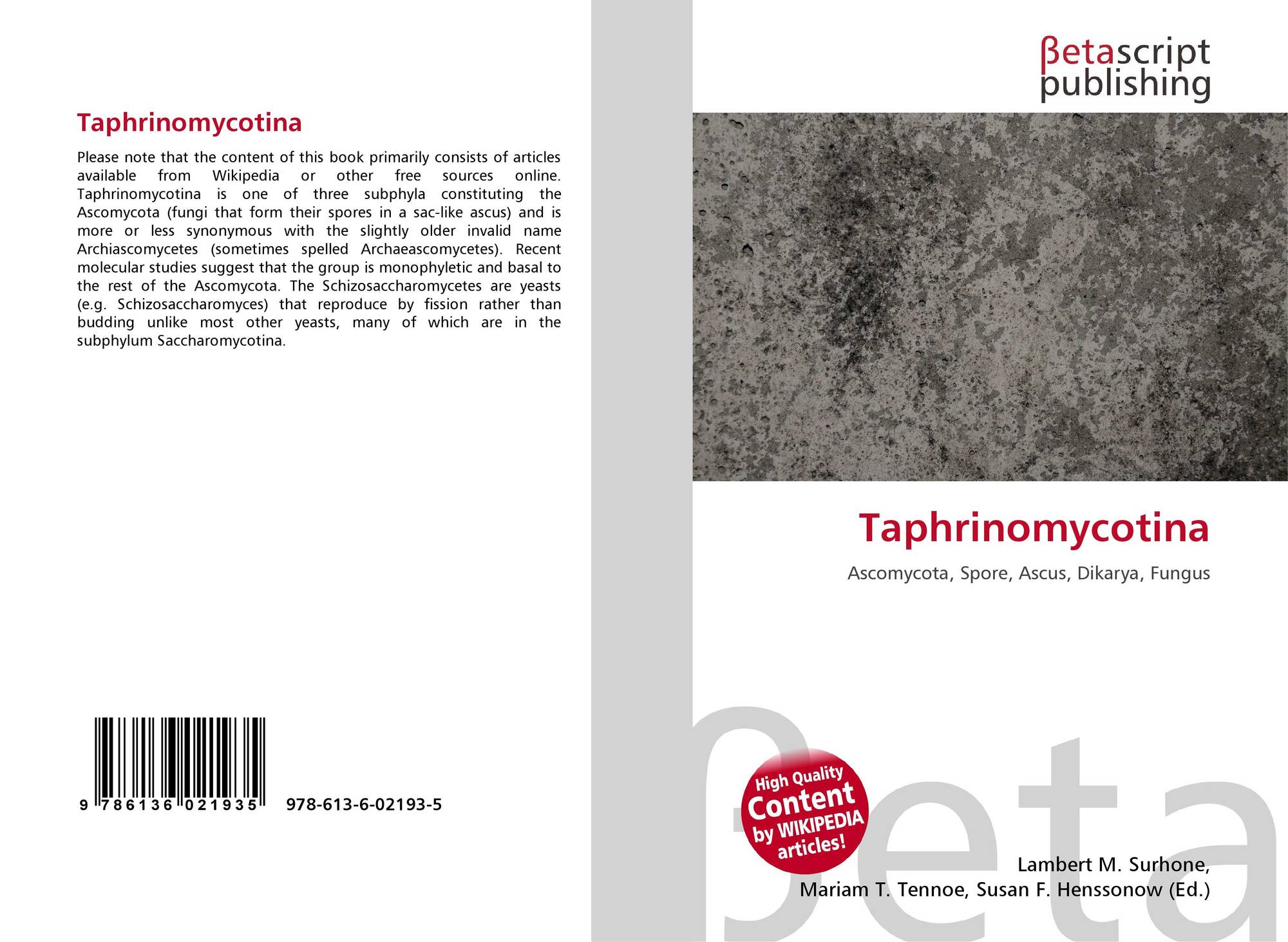 Taphrinomycotina, 978-613-6-02193-5, 6136021935 ,9786136021935