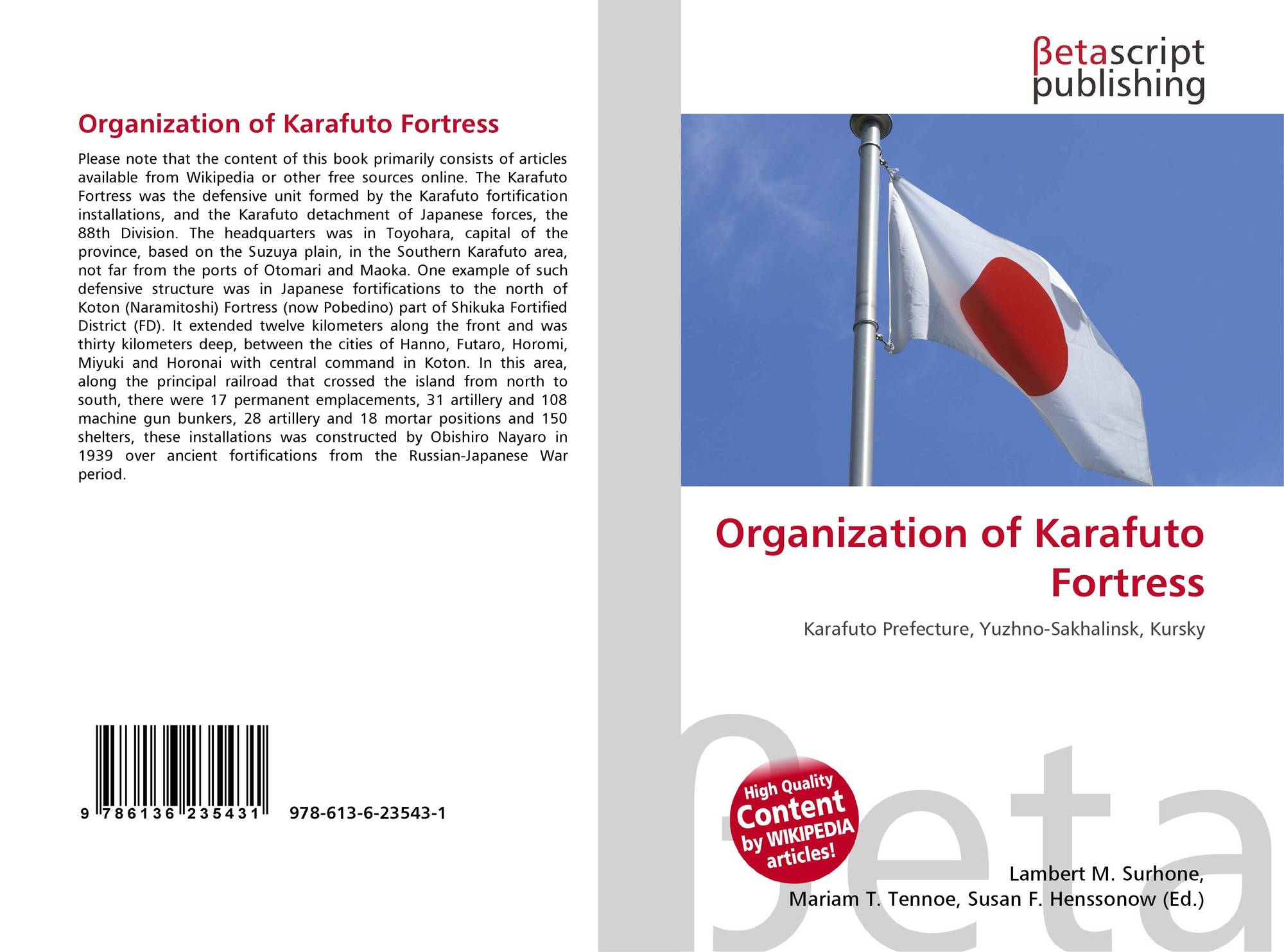 Organization of Karafuto Fortress, 978-613-6-23543-1, 6136235439 ...