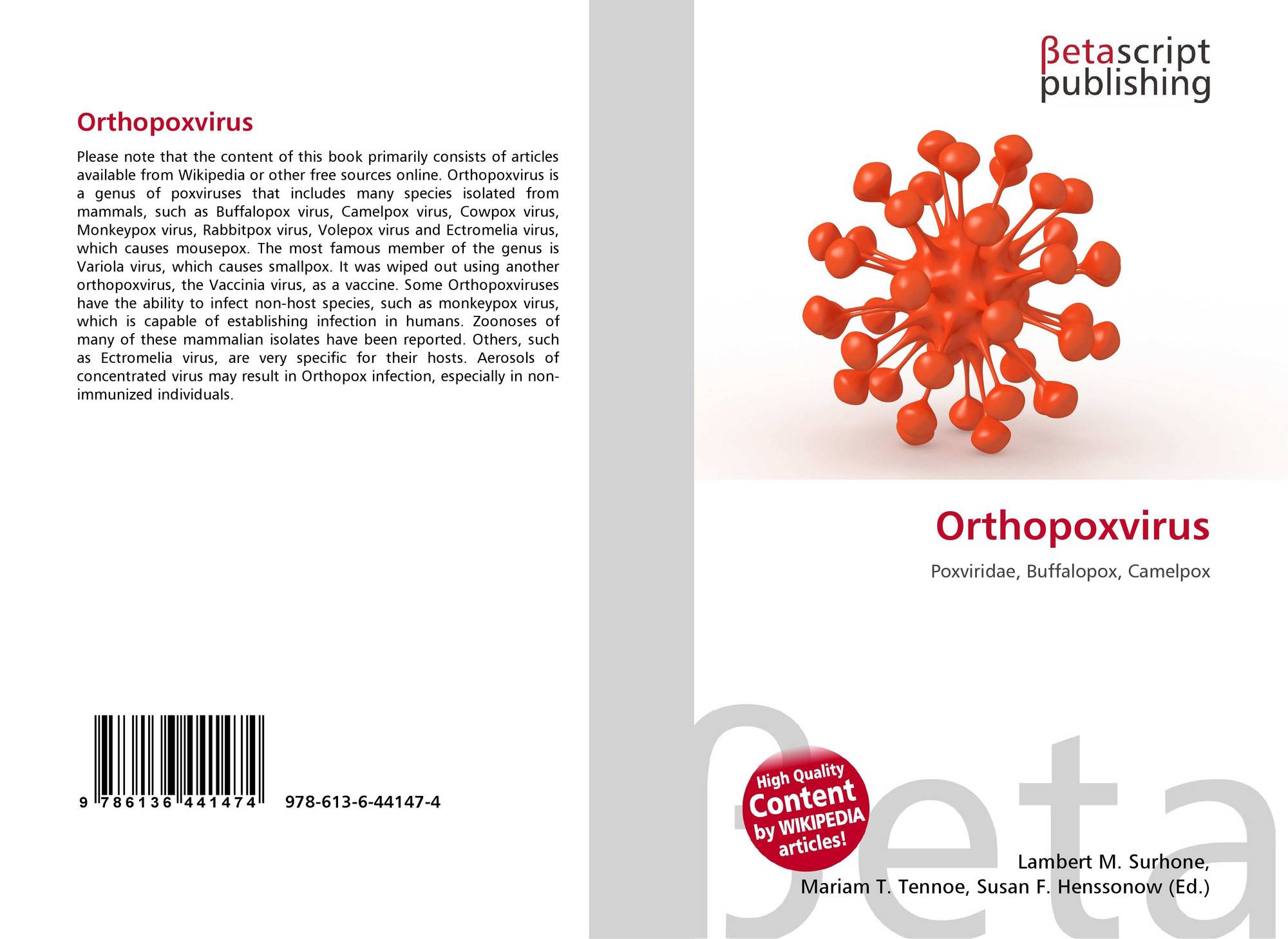Orthopoxvirus, 978-613-6-44147-4, 6136441470 ,9786136441474