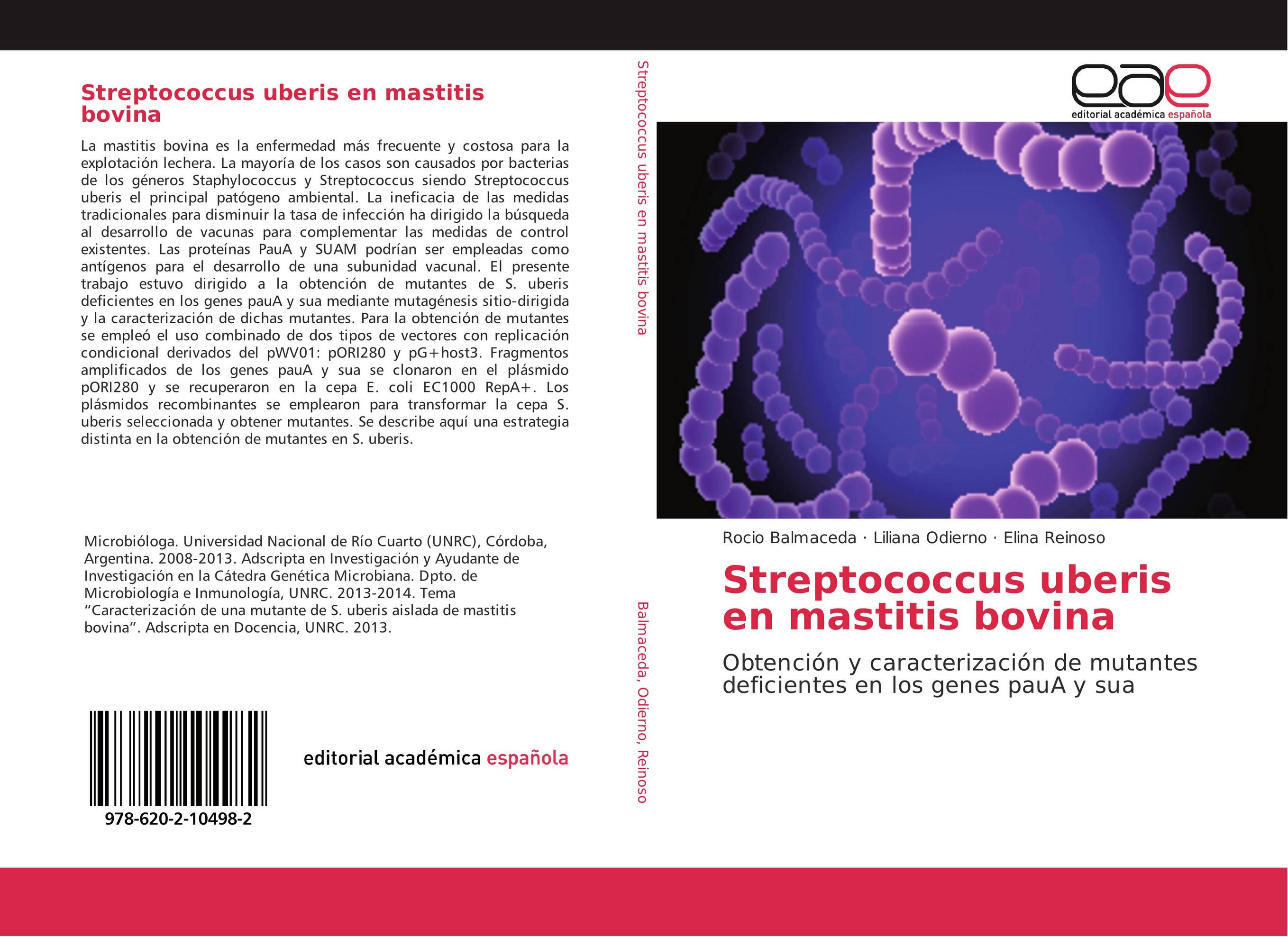 9786202104982 STREPTOCOCCUS UBERIS en mastitis bovina - Rocio Balmaceda ...